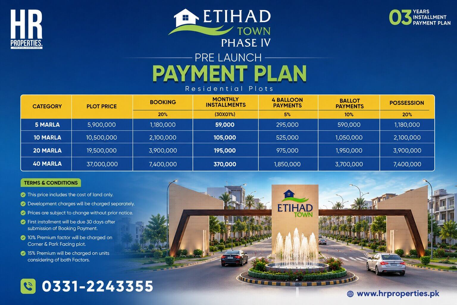 Etihad Town Phase 4 Lahore – Location, Payment Plan & Plots